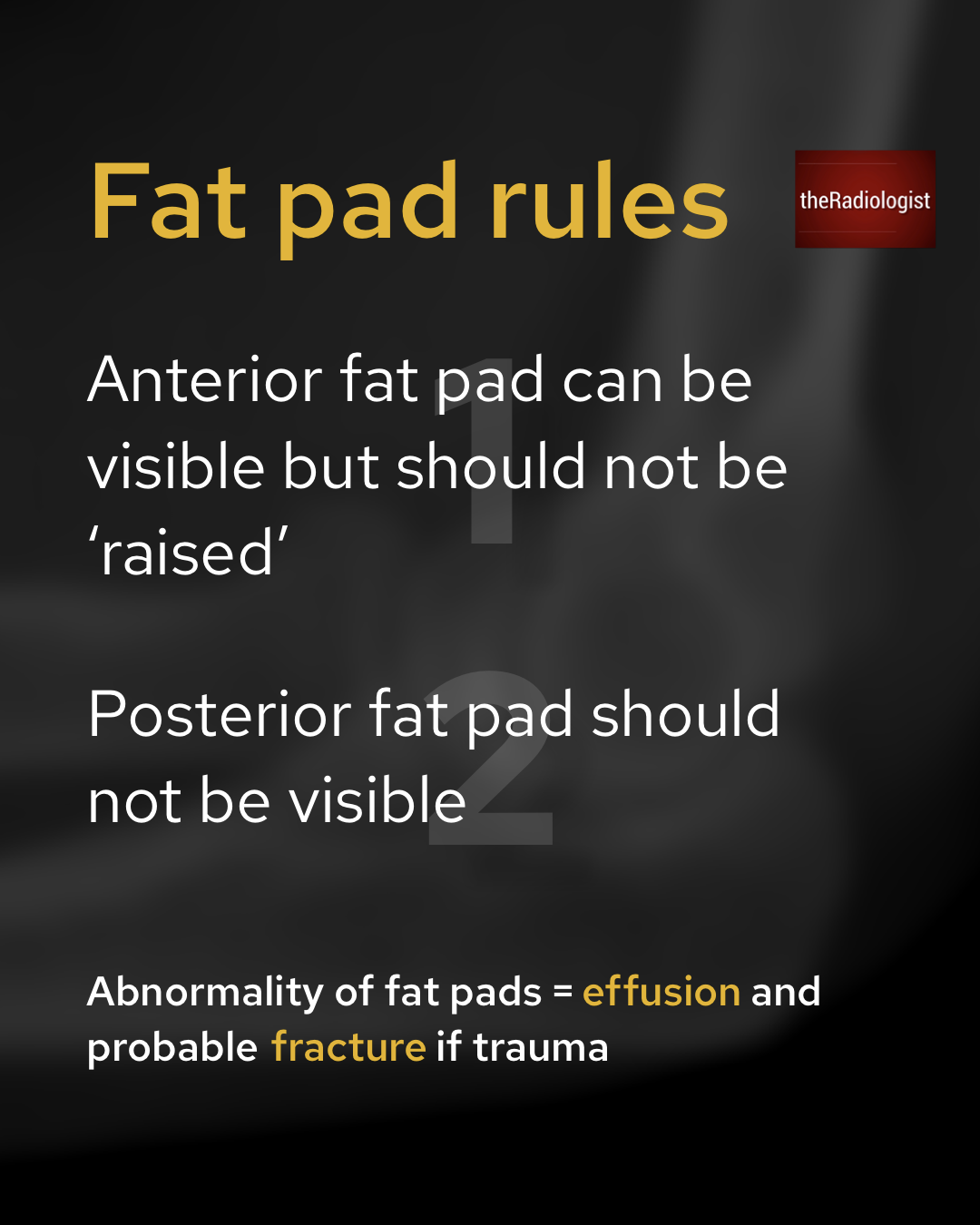 Elbow fat pads - the Radiologist